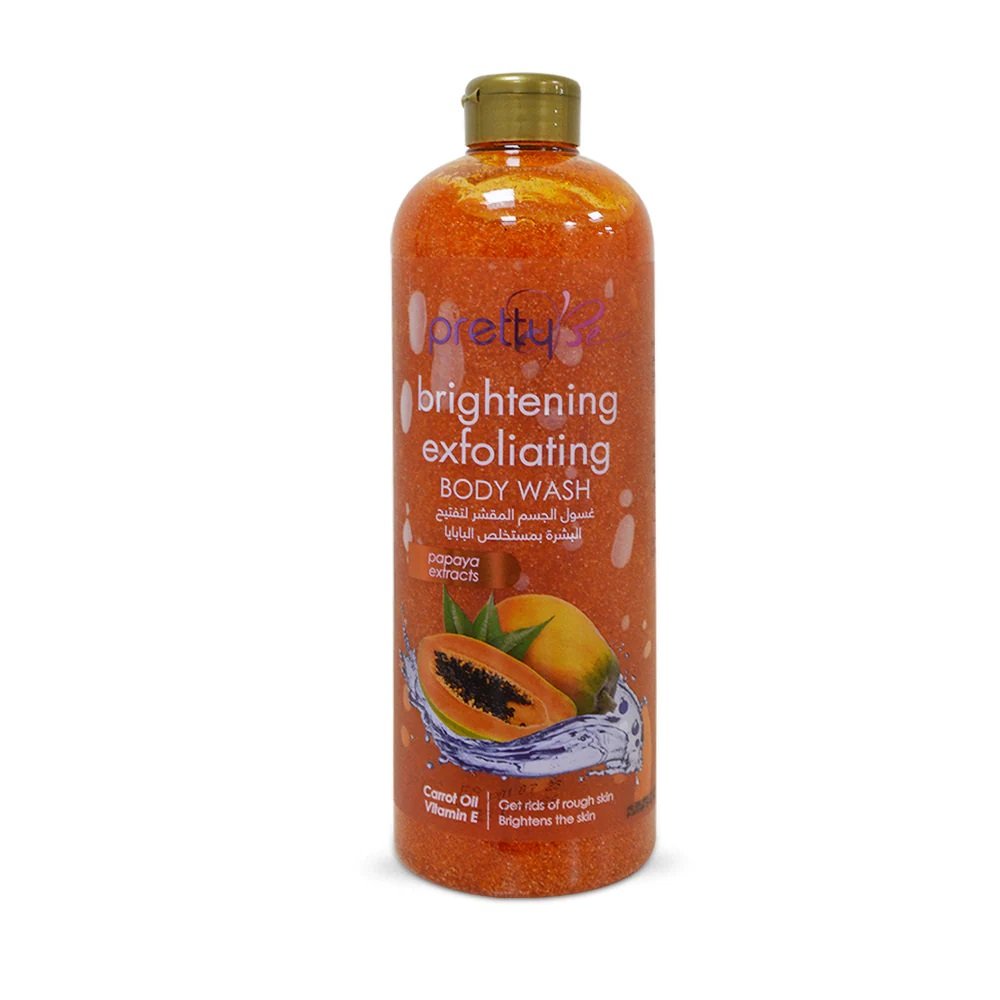 Pretty Be Brightening Body Wash Papaya 1000ml - Serina Cosmetics